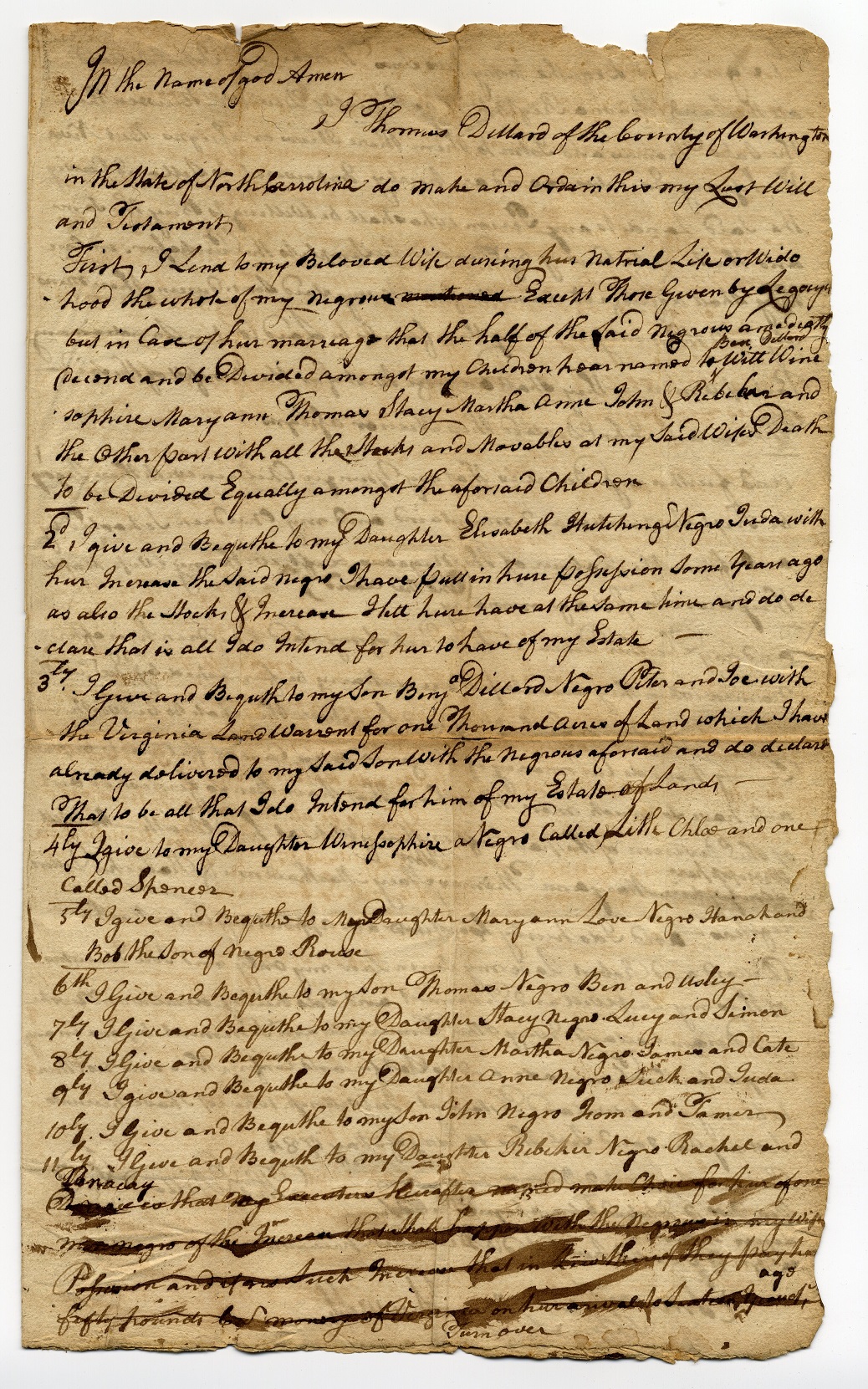 Dillard, Thomas: 1784 – Washington County, Tennessee Department of ...