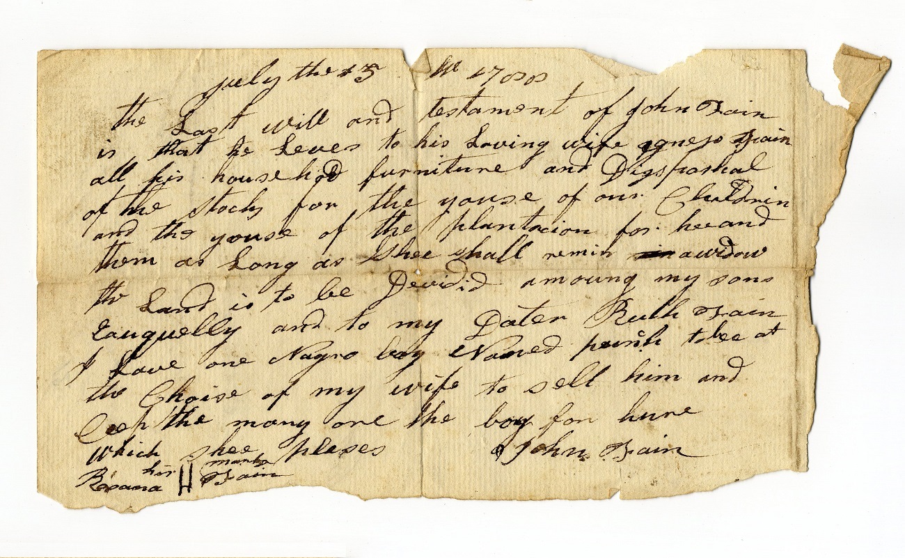 Fain, John: 1788 – Washington County, Tennessee Department of Records ...