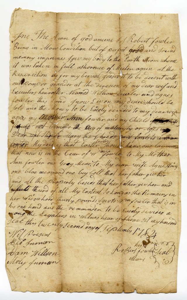 Fowler, Robert: 1784 – Washington County, Tennessee Department of ...