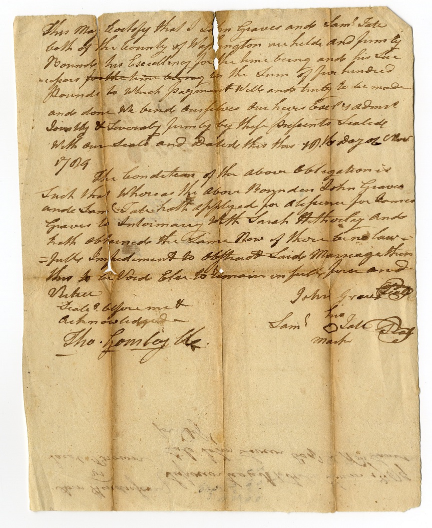 Guin, Champ and Dorcas Williams, 1789 – Washington County, Tennessee ...